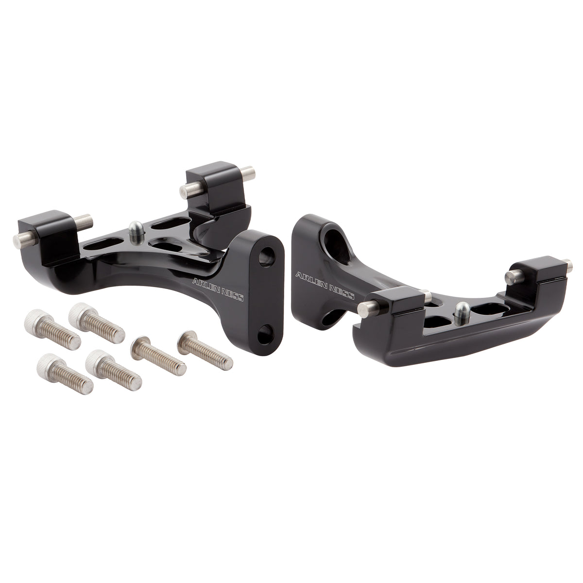 Forged Passenger Floorboard Mounts, All Black – ArlenNess