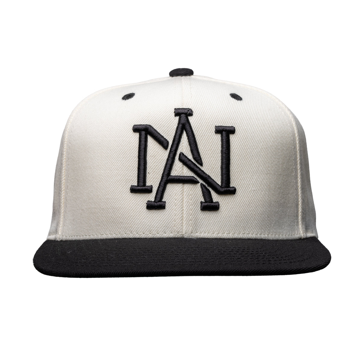 Varsity Snapback Hat, White & Black – ArlenNess