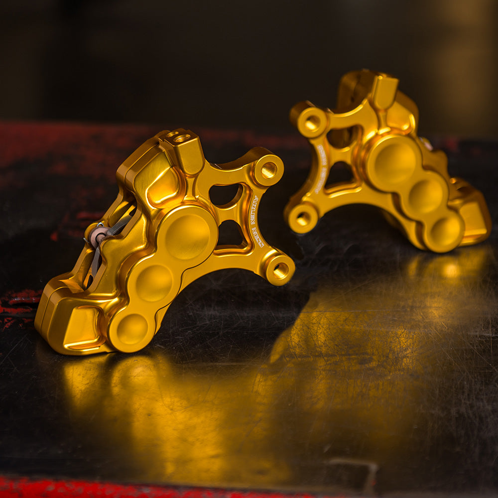 6-Piston Differential Bore Brake Calipers, 14" Gold – ArlenNess