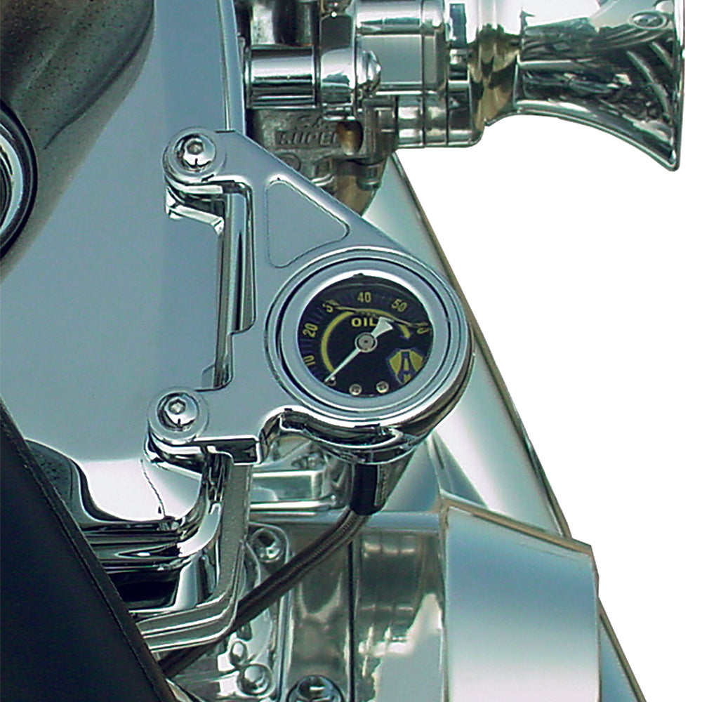 Radius Oil Pressure Gauge, Chrome – ArlenNess